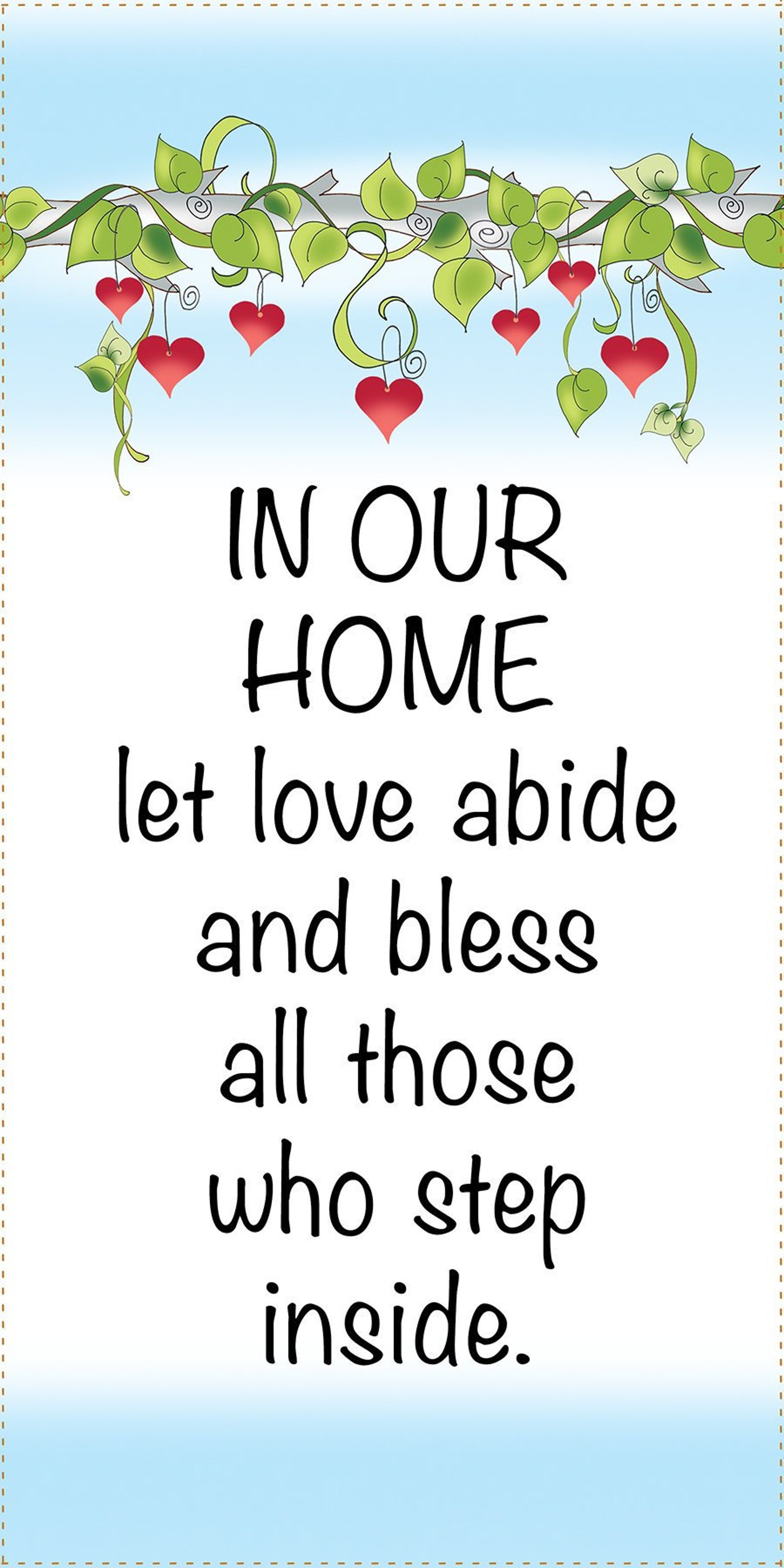 House Blessing Art Panel - in Our Home...6" X 12" - Etsy
