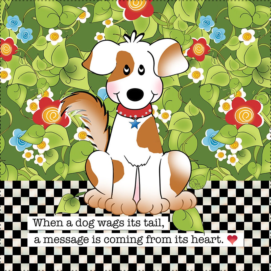 Scruffy the Puppy - 6" Fabric Art Panel - Etsy