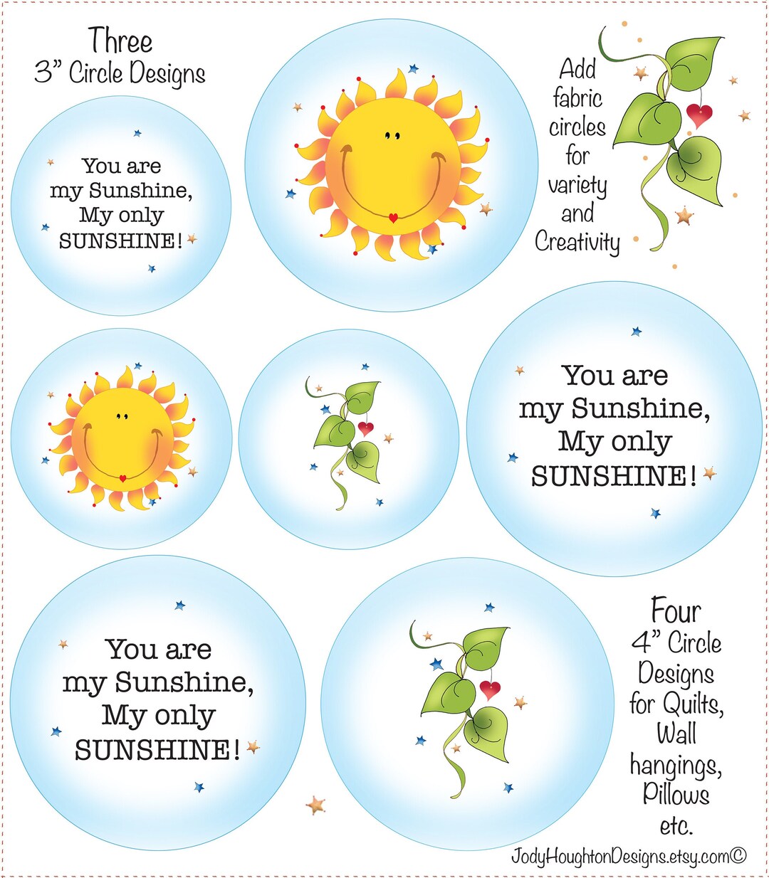 Circle Design Collection Sunshine 3 and 4 Circles - Etsy