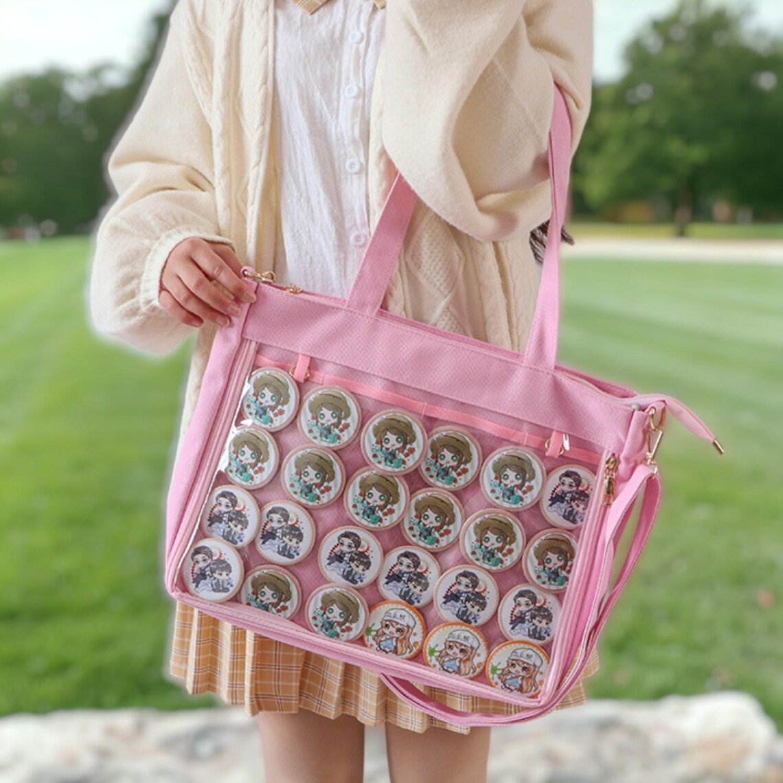 Large Ita Bag Clear Vinyl Display Window for Pins Anime Fan Pin ...