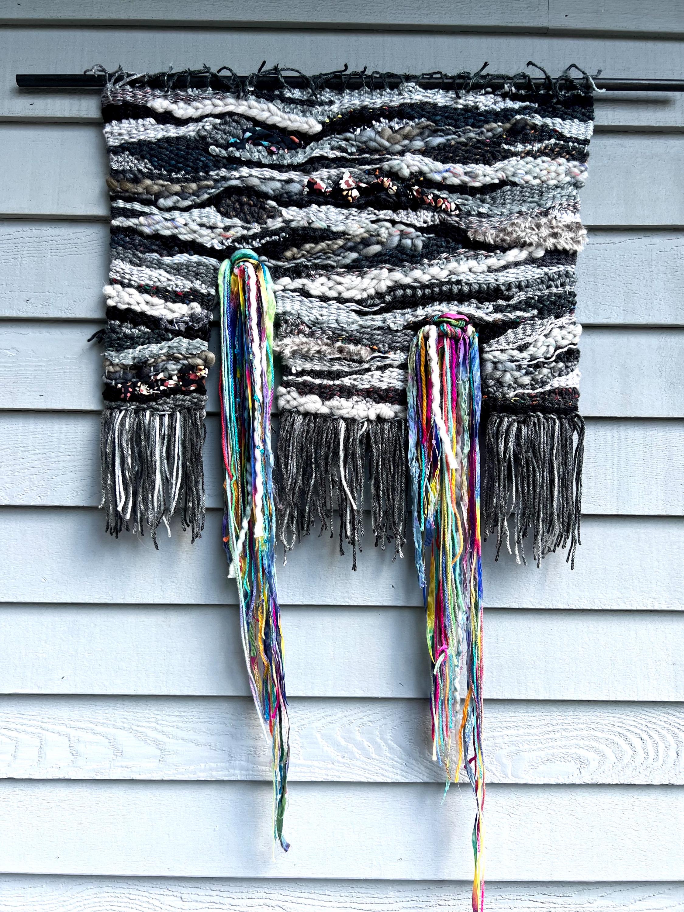 Woven Wall Hanging Rainbow Pride Weaving Fiber Art Mixed Fibers 18 by ...