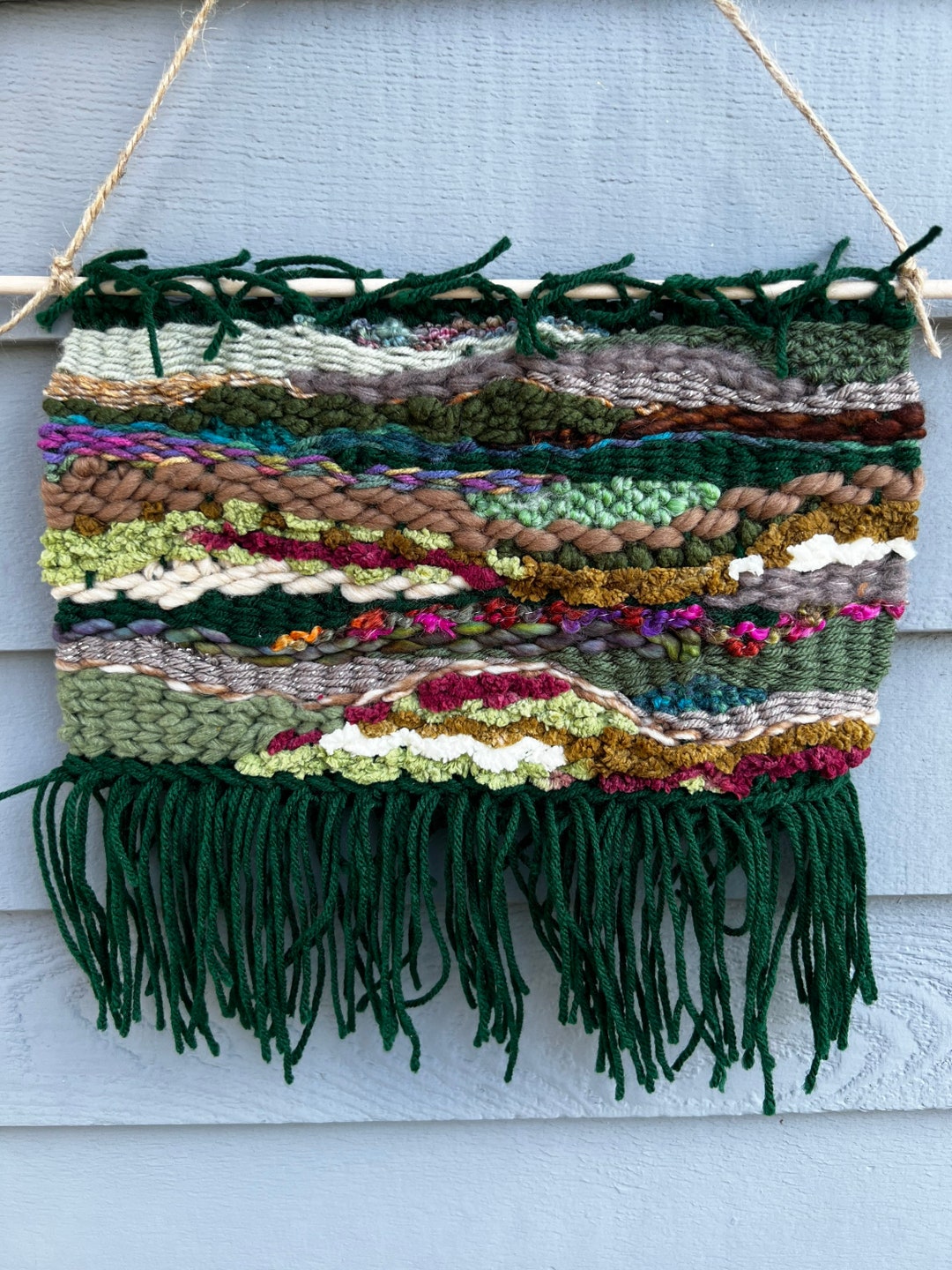 Woven Wall Hanging Tapestry Home Decor Handmade Weaving Wall Art Loom ...