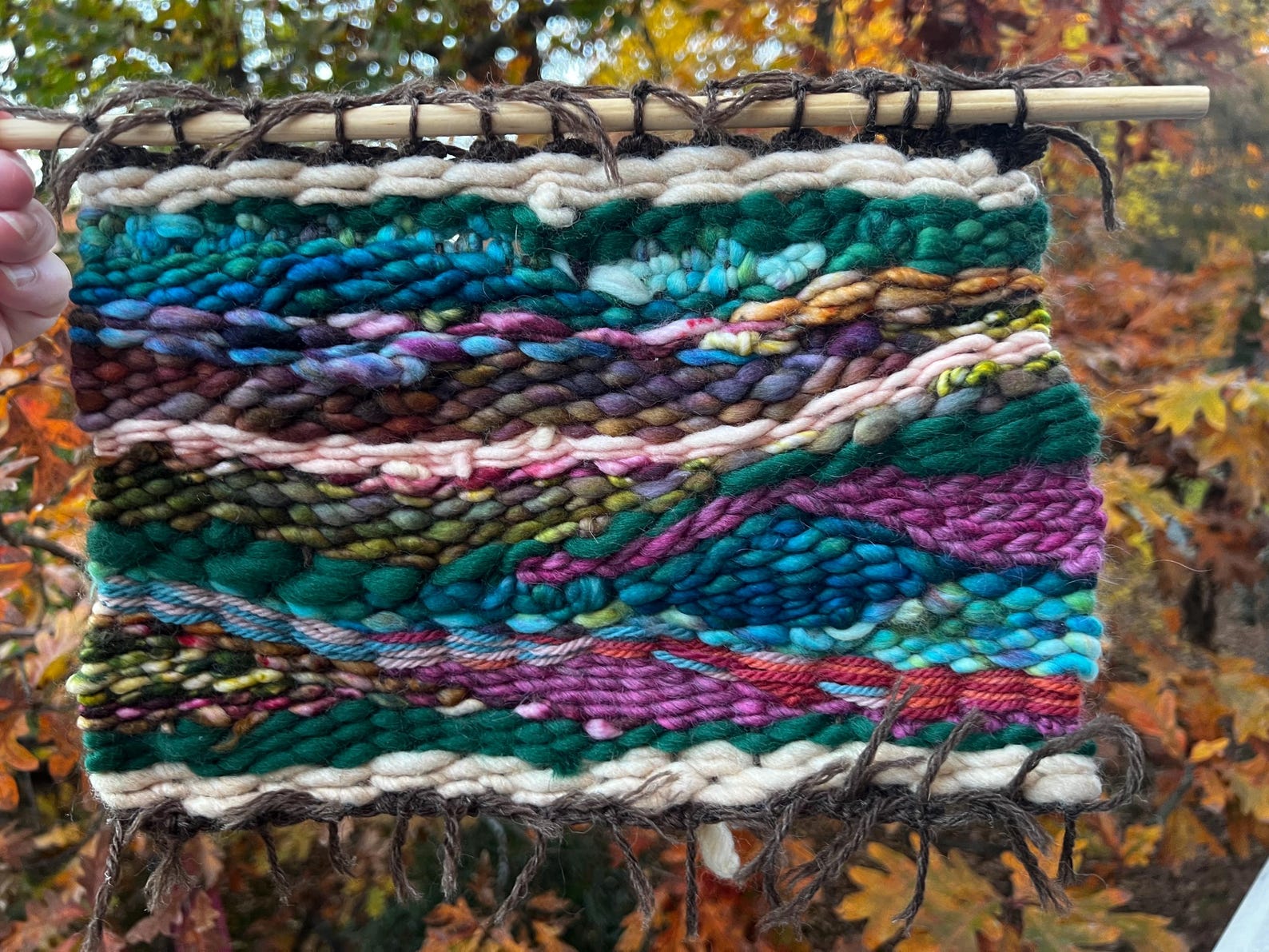 Woven Wall Hanging Tapestry Home Decor Handmade Weaving Wall Art Loom ...