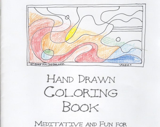 COLORING BOOK Hand Drawn Abstract Art - Etsy