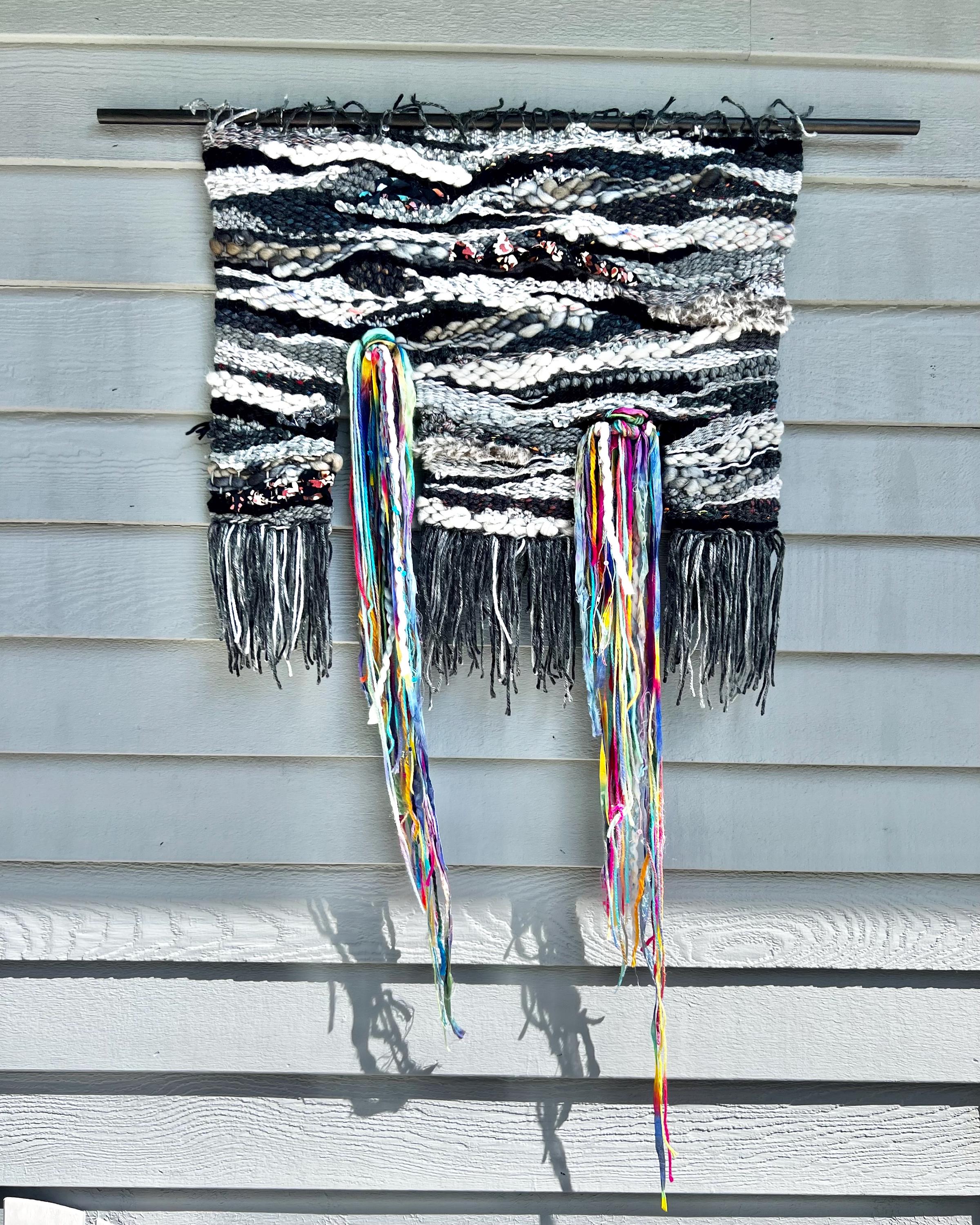 Woven Wall Hanging Rainbow Pride Weaving Fiber Art Mixed Fibers 18 by ...