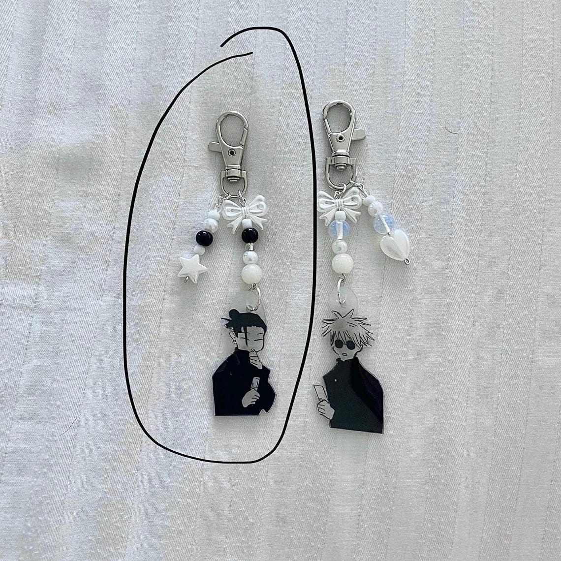 Jujutsu Kaisen Gojo Satoru and Geto Suguru Matching Keychains - Etsy