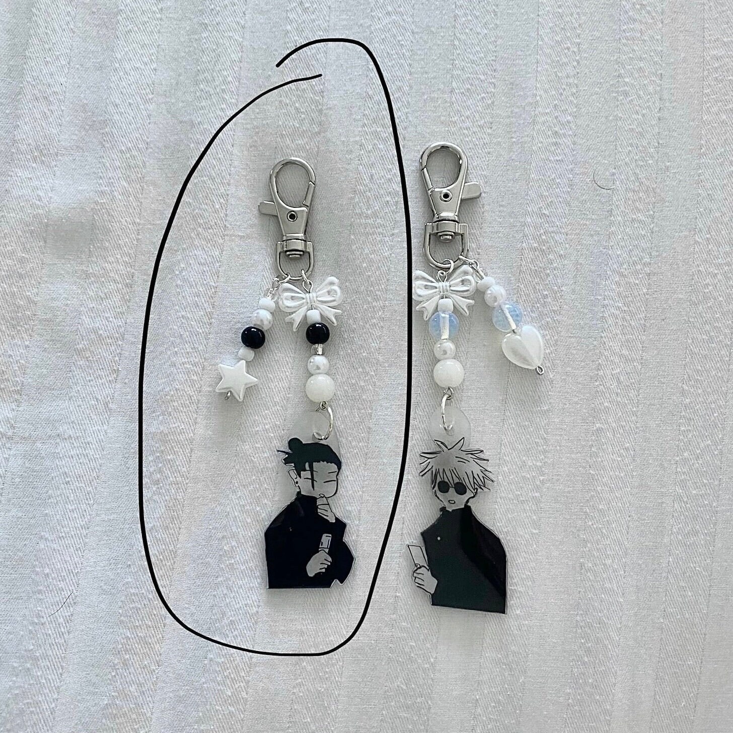 Jujutsu Kaisen Gojo Satoru and Geto Suguru Matching Keychains - Etsy