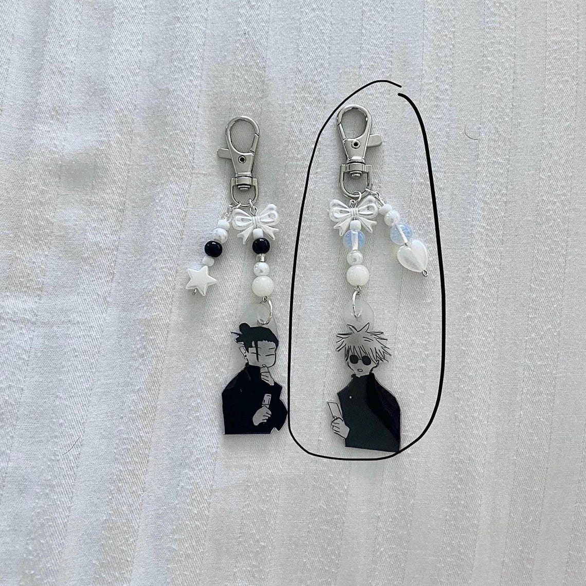 Jujutsu Kaisen Gojo Satoru and Geto Suguru Matching Keychains - Etsy