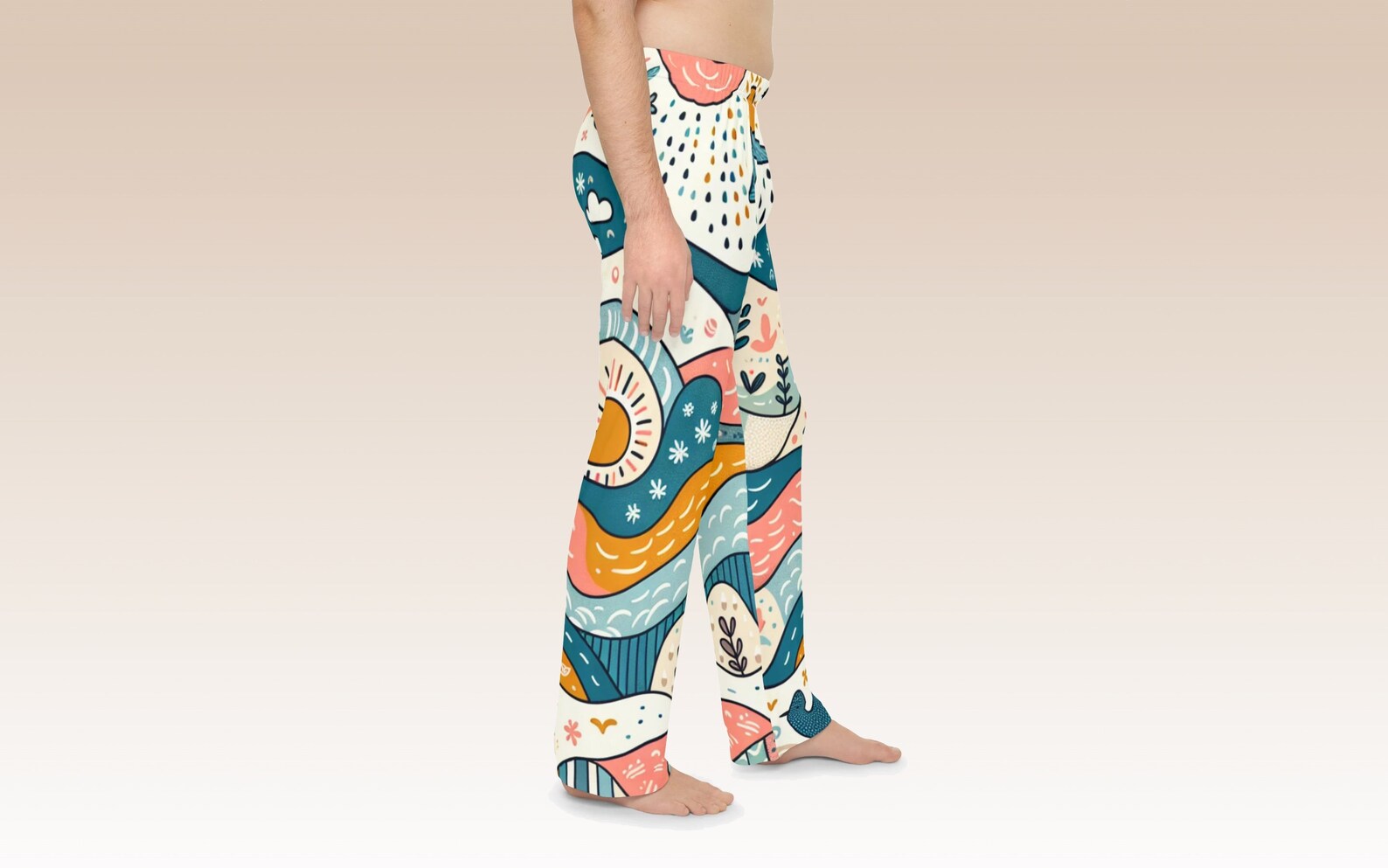 Blue Ocean Waves Slumber Pants | Pajama Pants - Etsy