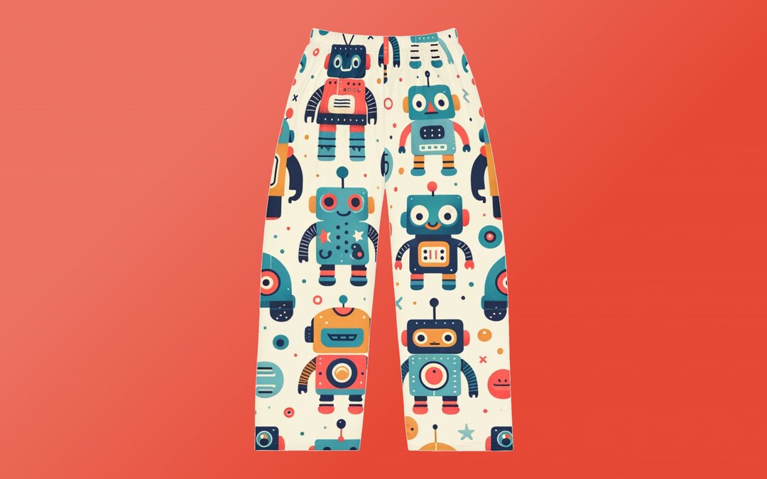 Mini Robot Dreams Fun Pajamas | Pajama Pants - Etsy