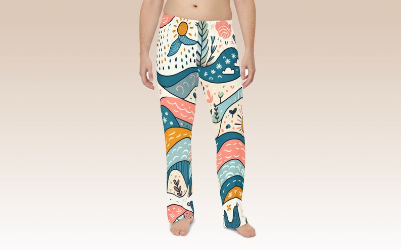 Blue Ocean Waves Slumber Pants | Pajama Pants - Etsy