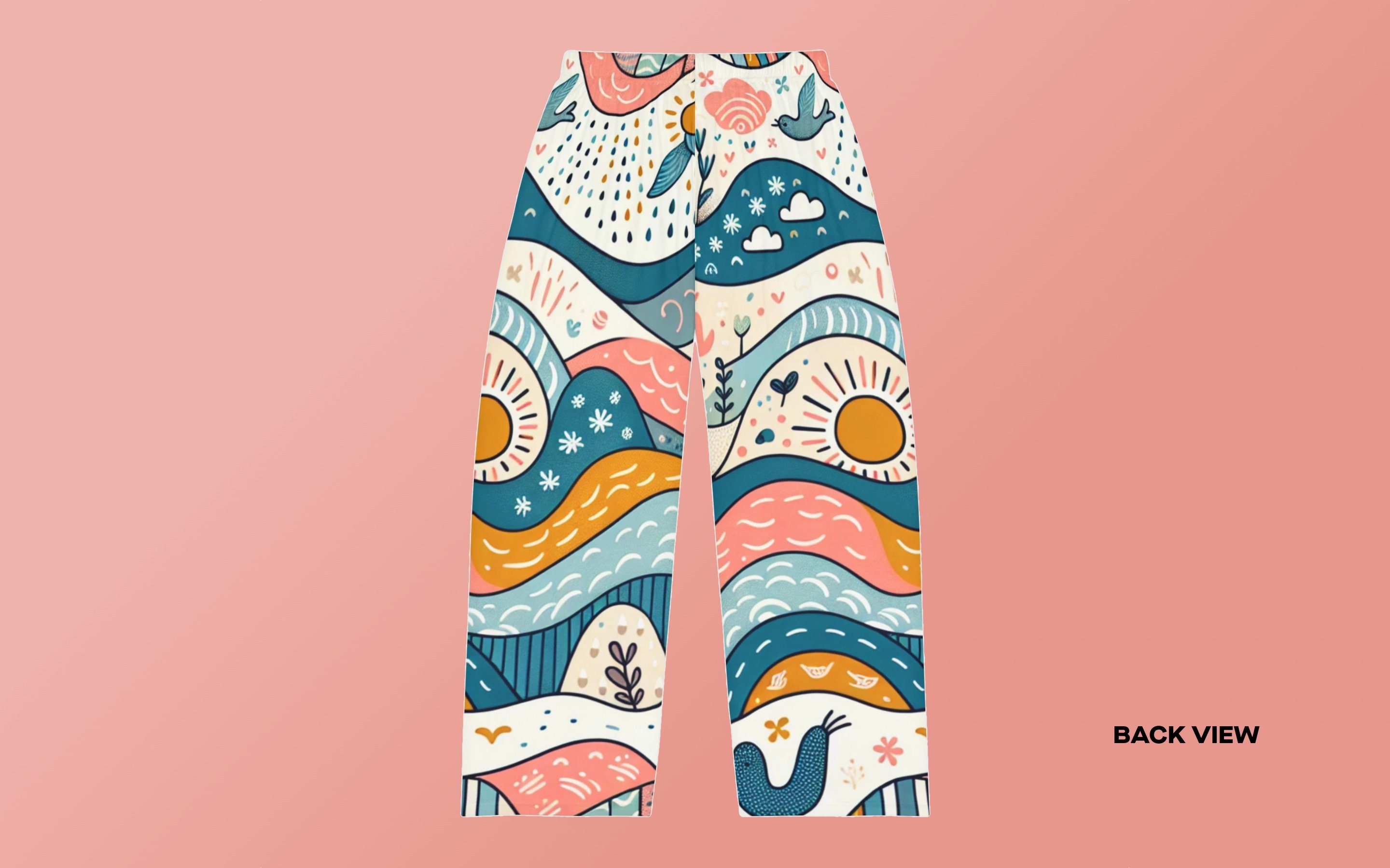 Blue Ocean Waves Slumber Pants | Pajama Pants - Etsy