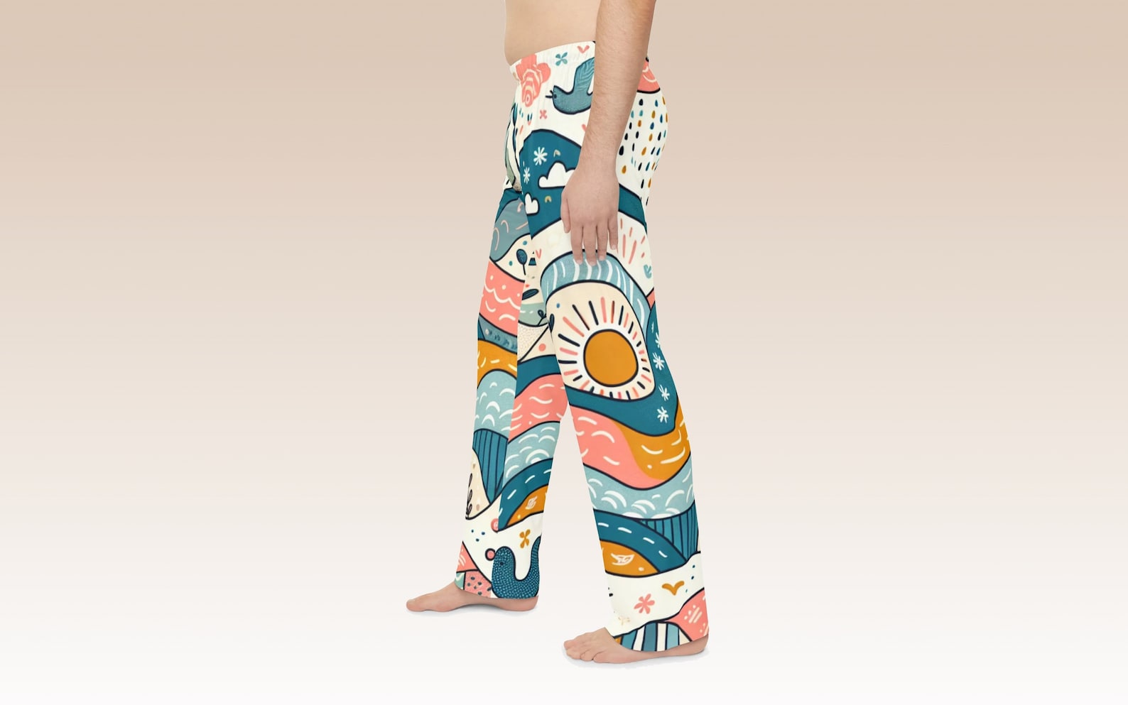 Blue Ocean Waves Slumber Pants | Pajama Pants - Etsy
