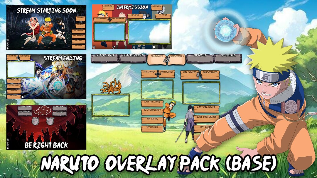 Naruto Themed Overlay Pack base - Etsy