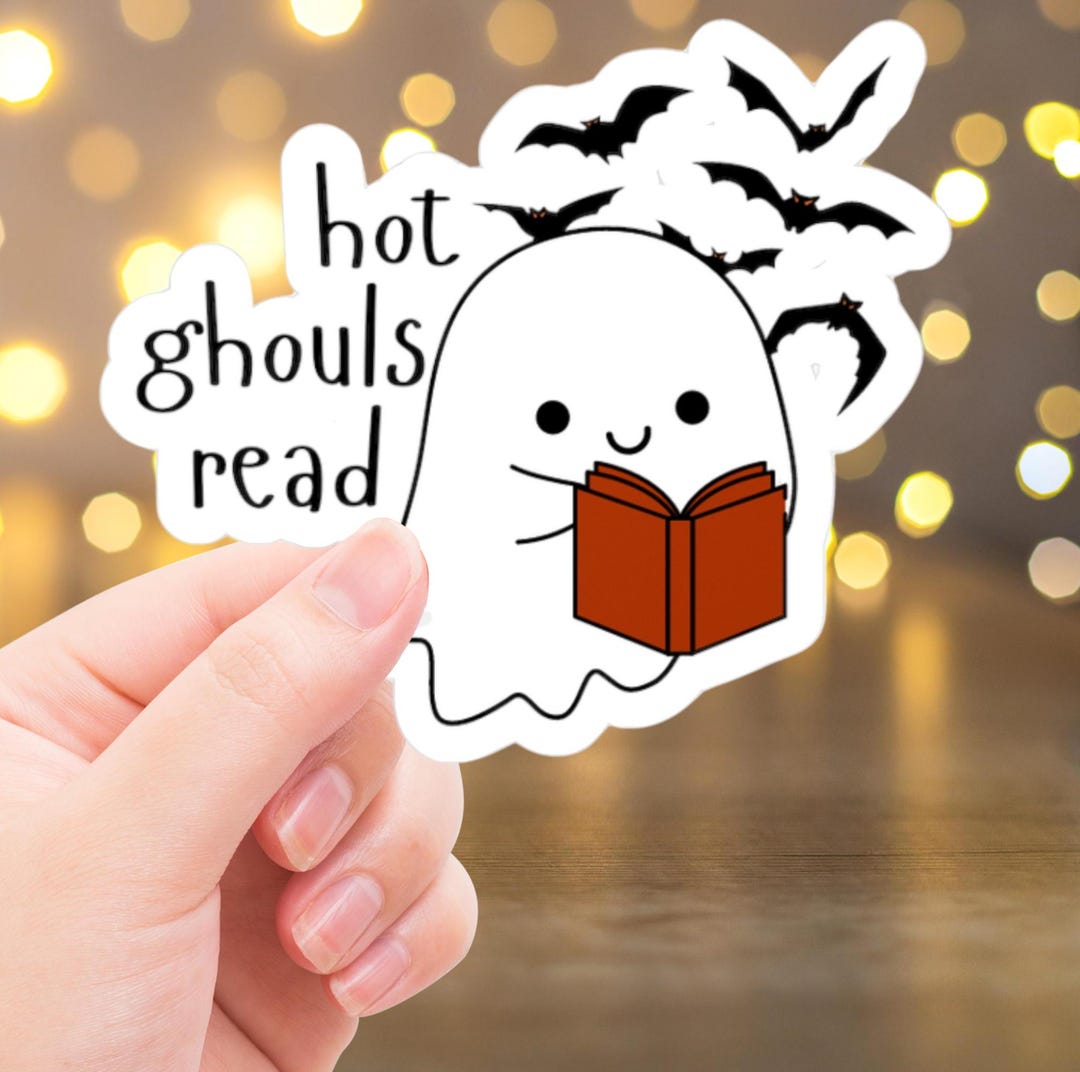 Hot Ghouls Read Sticker – Cute Ghost Vinyl Decal for Book Lovers ...