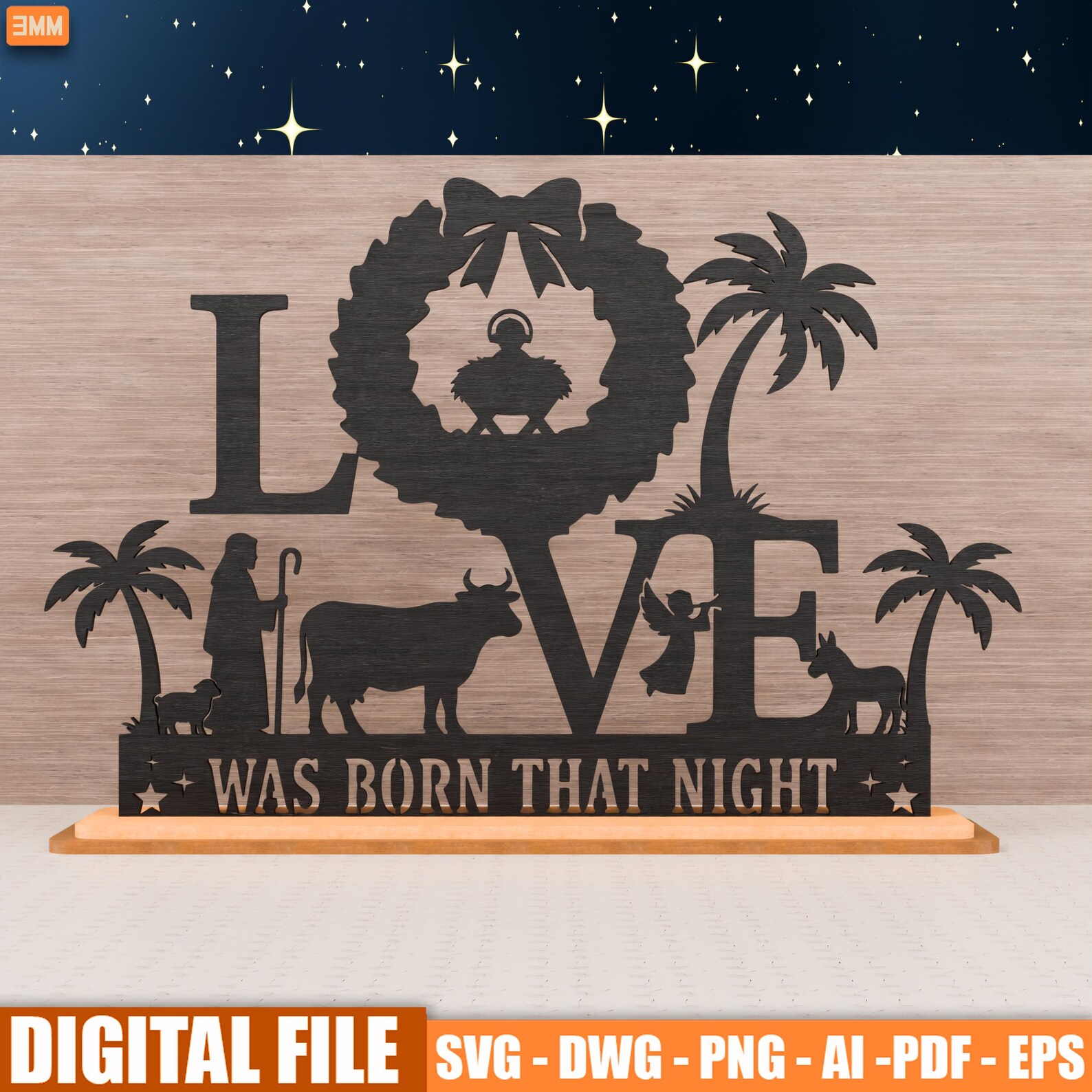 Christmas Nativity Tea Light Holder Laser Cut Files | 9 Designs ...
