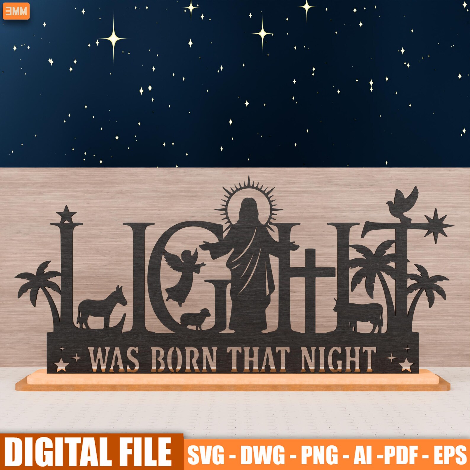 Christmas Nativity Tea Light Holder Laser Cut Files | 9 Designs ...