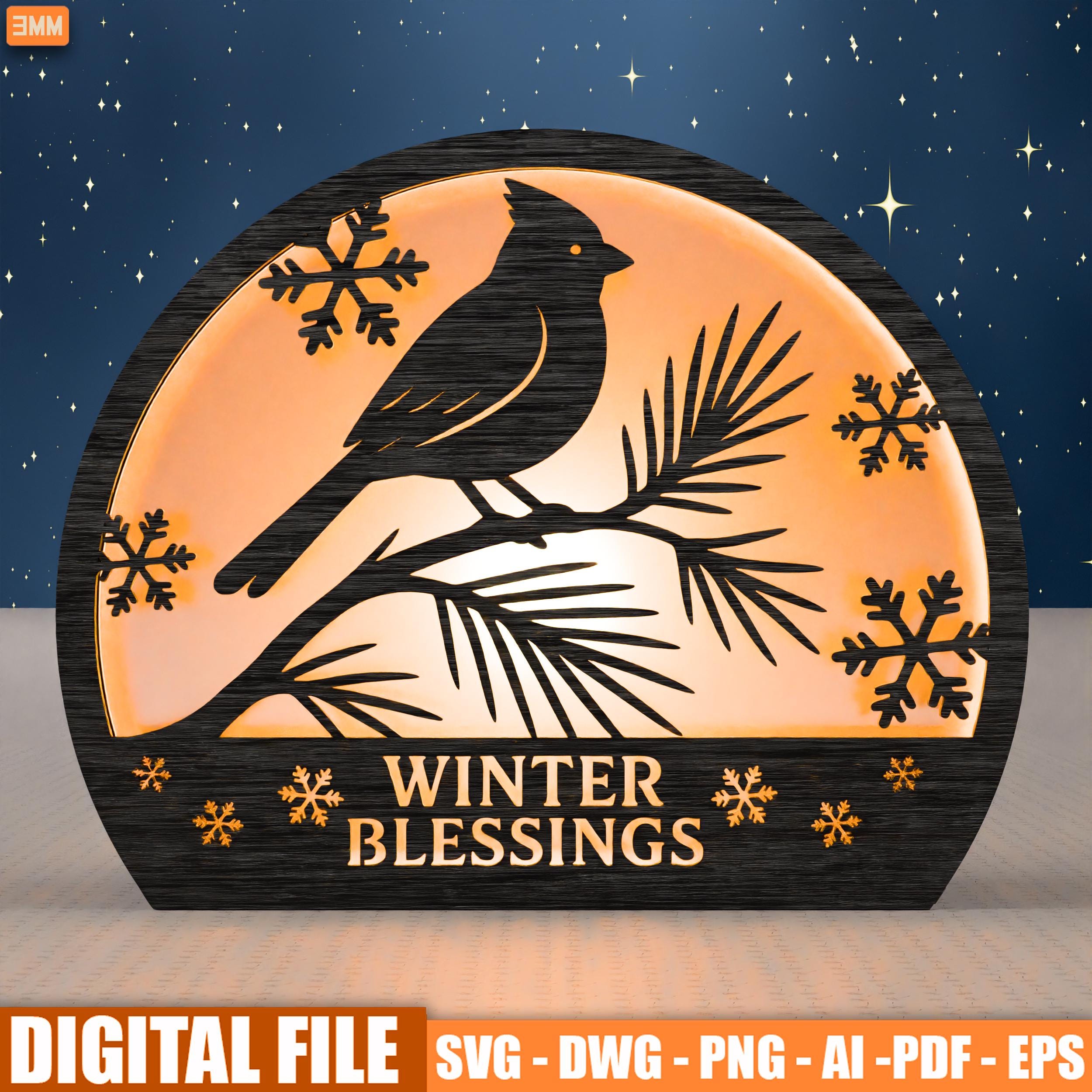 3D Cardinal Light Box SVG Bundle | Christmas & Memorial Laser Cut Files ...
