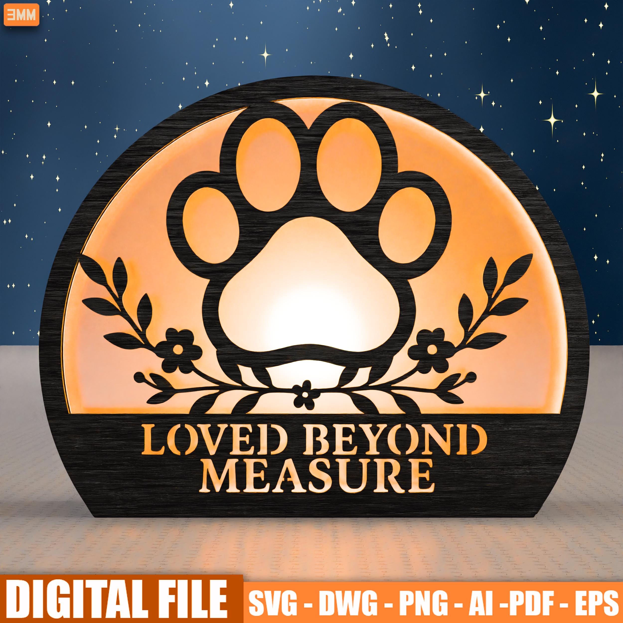 3D Layered Pet Memorial Light Box SVG Bundle | Rainbow Bridge Keepsake ...