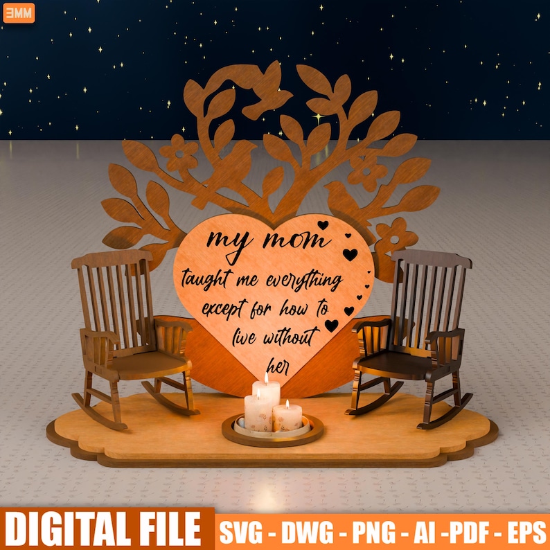 Memorial Heart SVG | Remembrance Decor Laser Cut File (digital Download ...