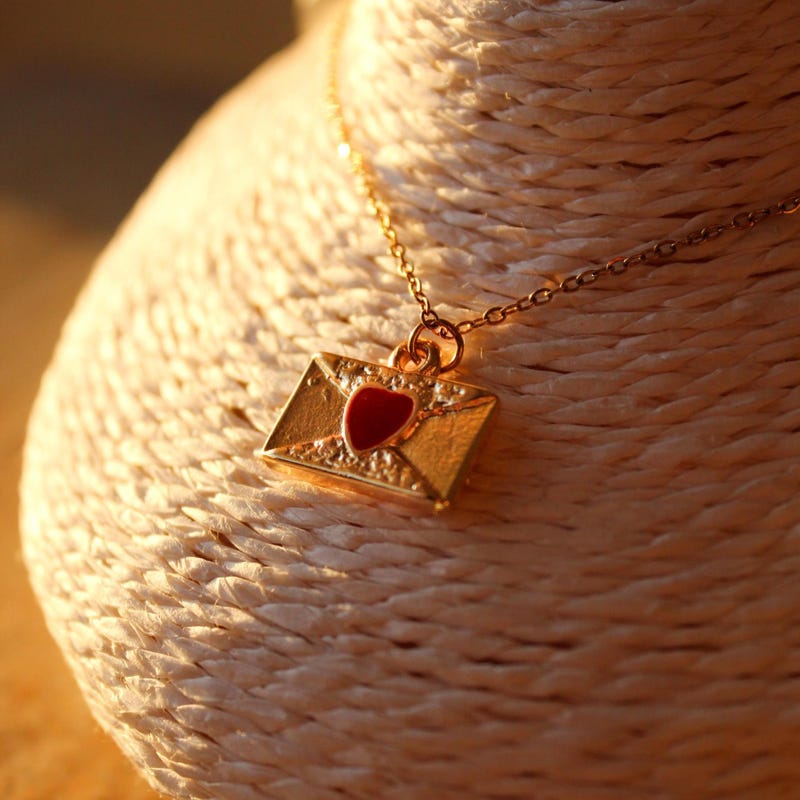 Envelope Necklace - Etsy