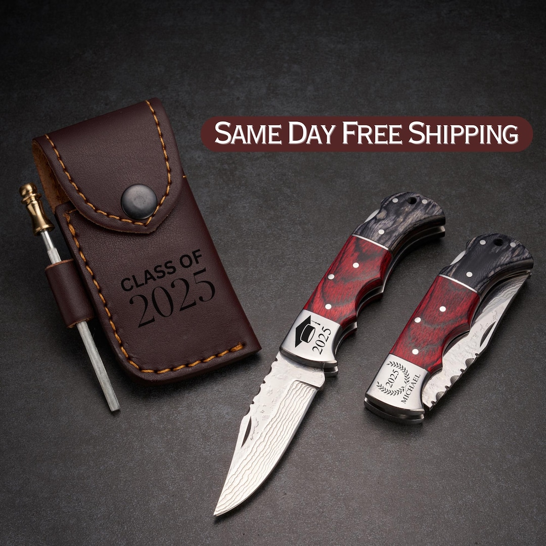 Personalized Graduation Gift, Class of 2025, Pocket Knife, Engraved ...
