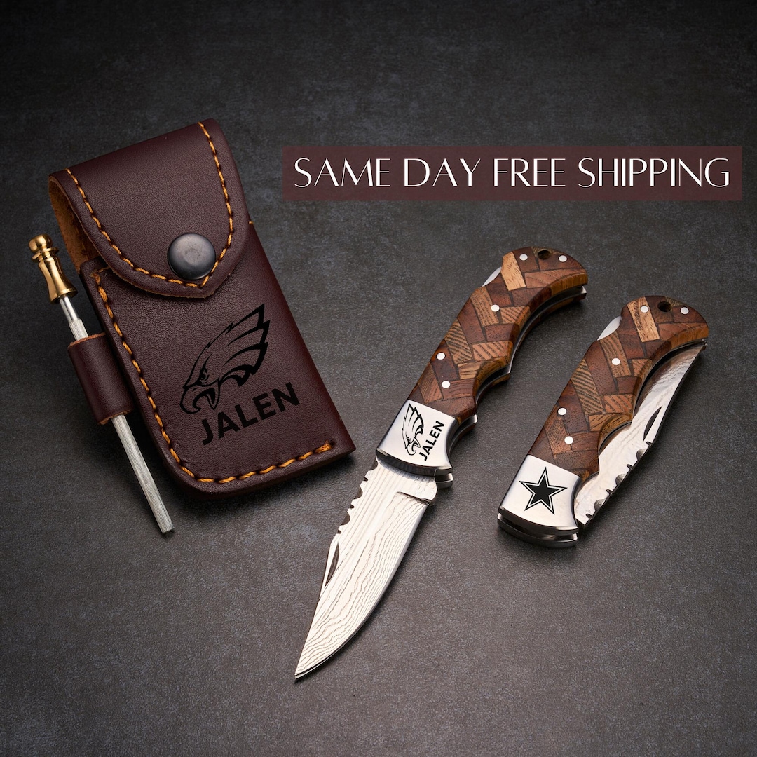 Football Personalized Pocket Knife, NFL Team Logos, Football Players ...