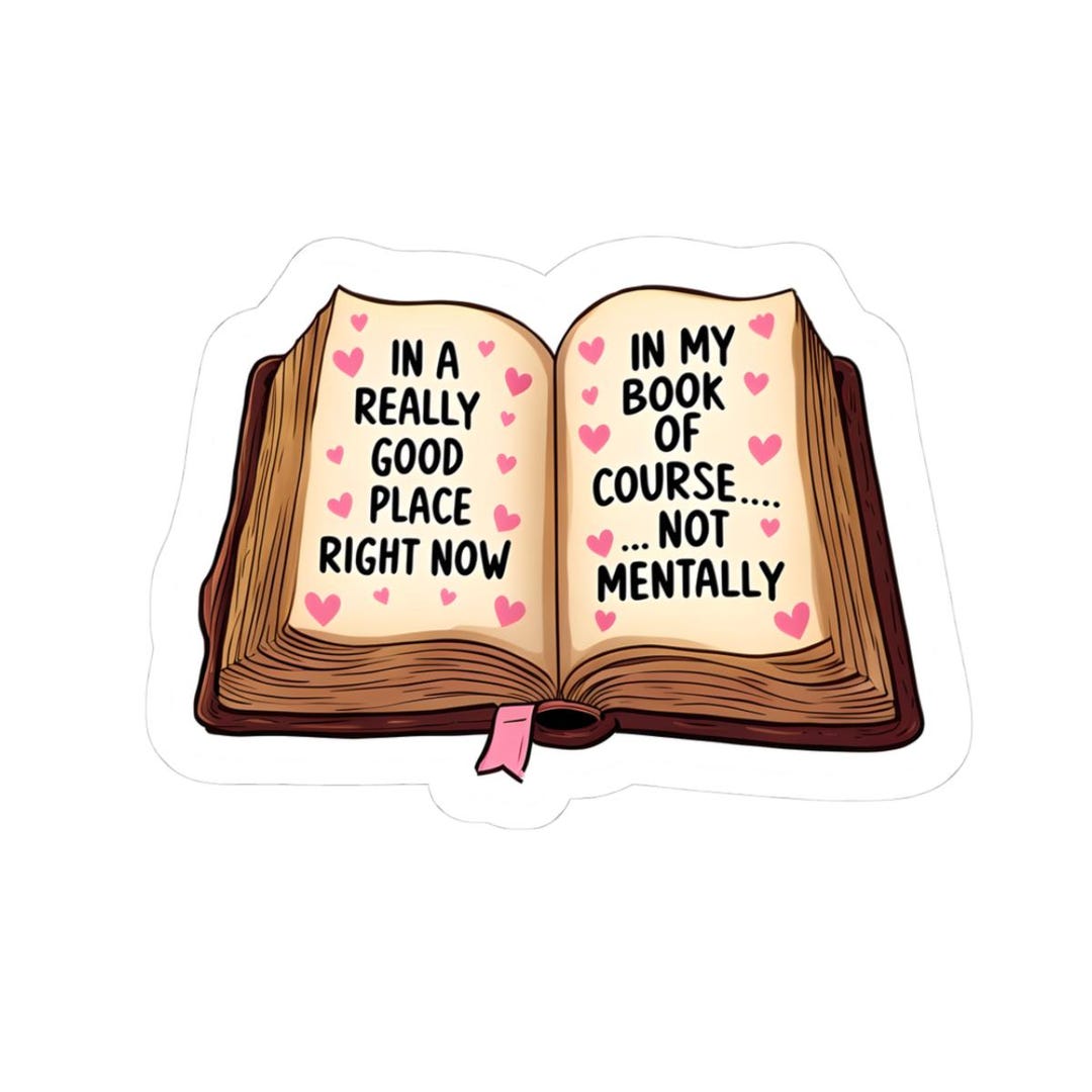 Cute Book Kiss-cut Stickers - Funny Adorable Sticker for Book Lovers ...