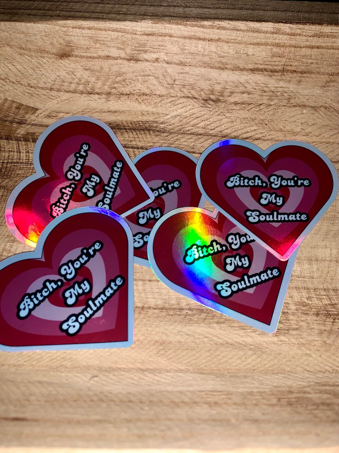 Soulmate Holographic Waterproof Sticker | Sticker for Waterbottle ...