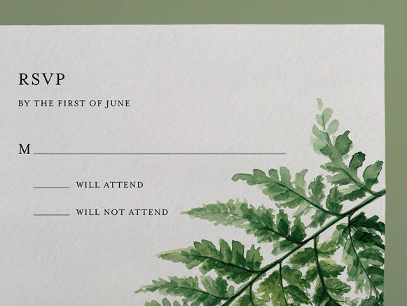 Fern Love Wedding Invitation Custom DIY Printable - Etsy