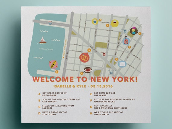 Welcome to Our City Graphic Personalized Wedding Street Map - Etsy