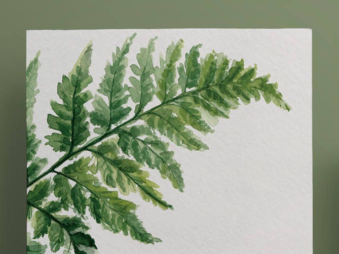 Fern Love Wedding Invitation - Custom DIY Printable - Etsy