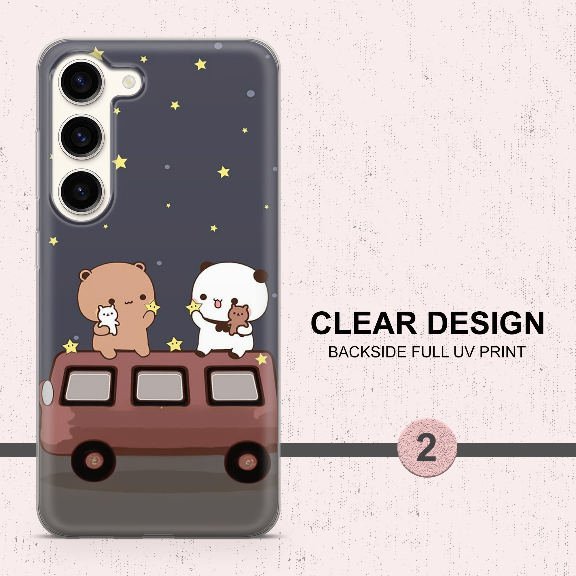 Bubu and Dudu Phone Case Cute Panda Cover for Samsung S25+, S24, S23 ...