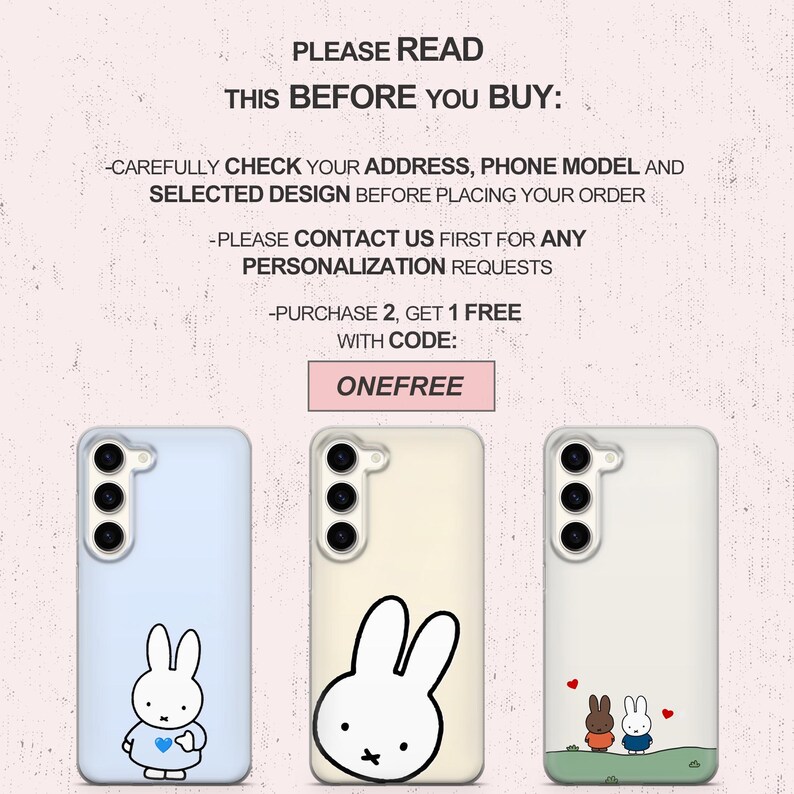 Miffy Phone Case Kawaii Bunny Cover for Samsung S25 Plus, S24, S23, S25 ...