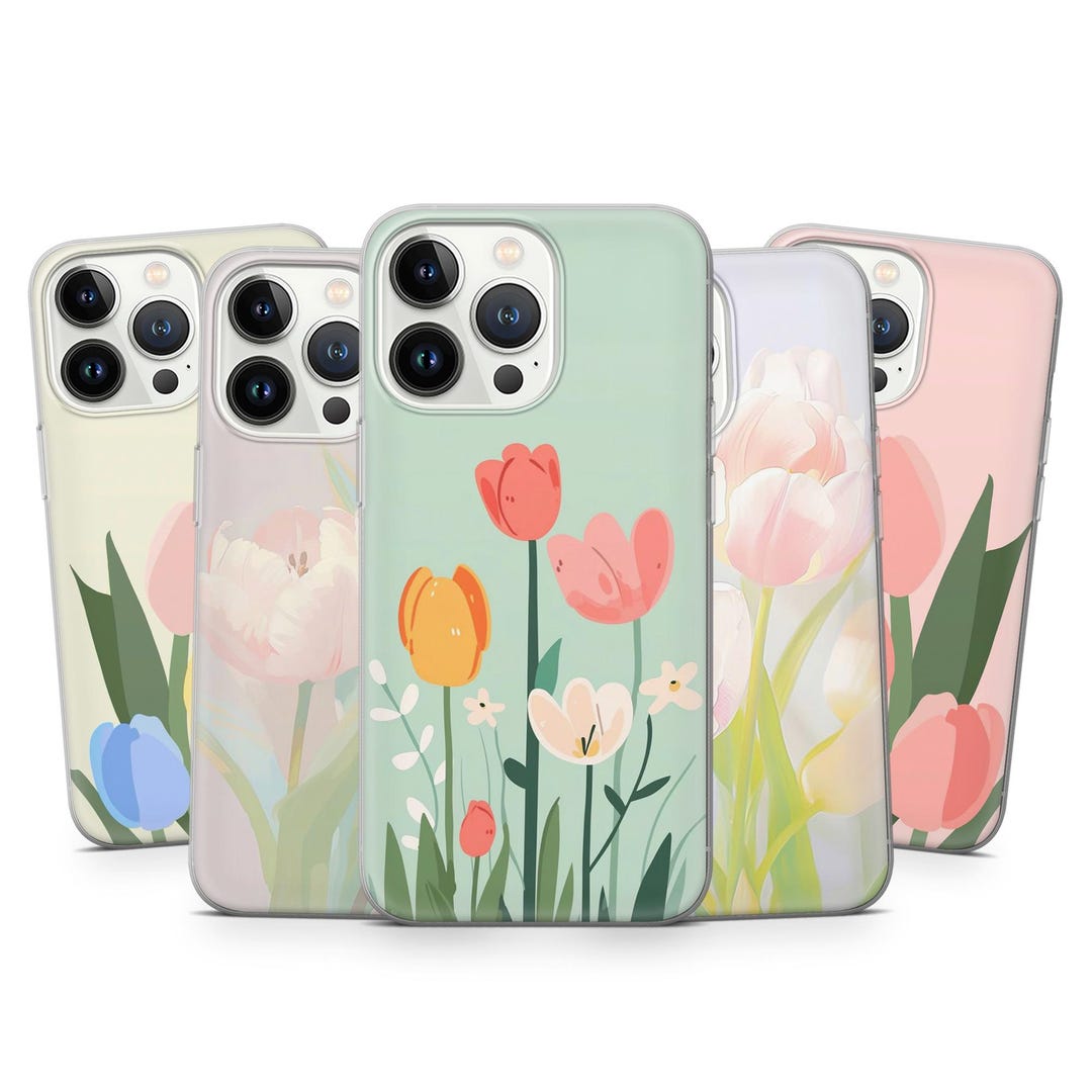 Spring Flowers Phone Case Aesthetic Bouquet Cover for iPhone 16, 15pro ...