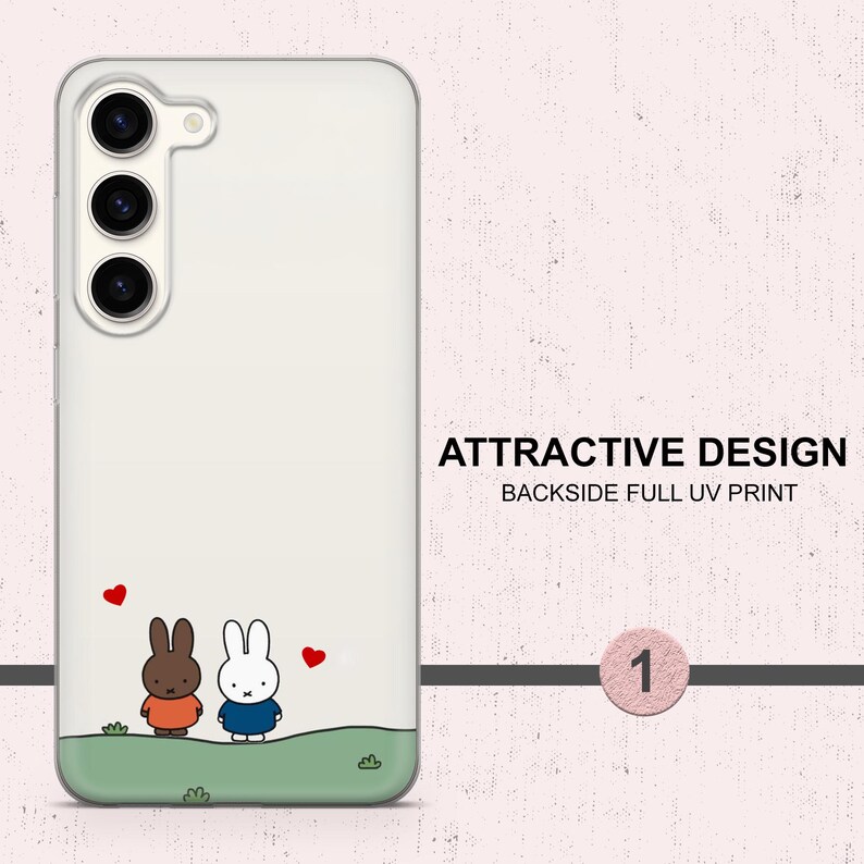 Miffy Phone Case Kawaii Bunny Cover for Samsung S25 Plus, S24, S23, S25 ...