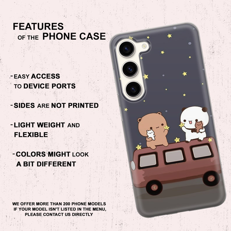 Bubu and Dudu Phone Case Cute Panda Cover for Samsung S24, S23, S22 ...