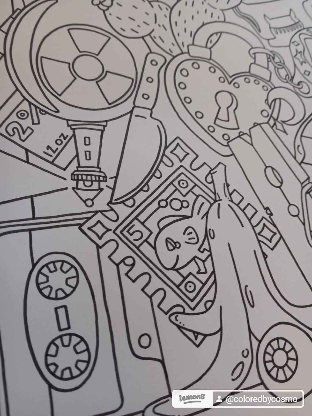 Collage Coloring Page - Etsy