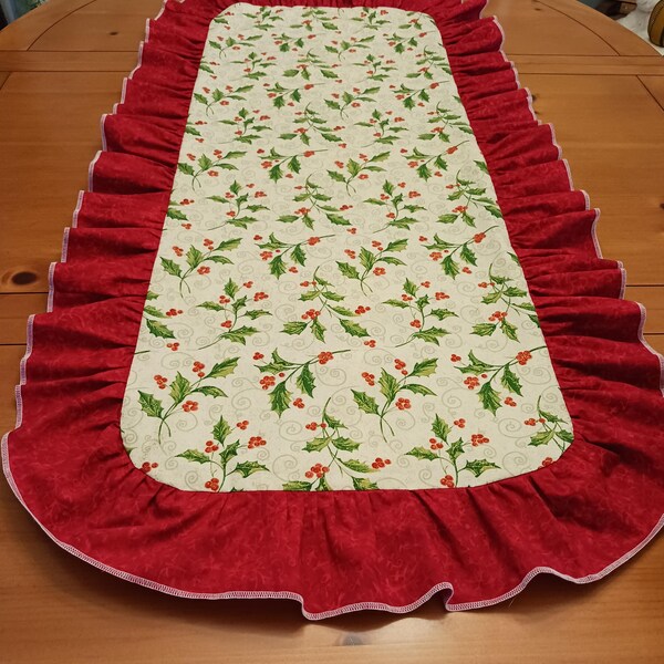 Holly Berries Table Runner - Etsy