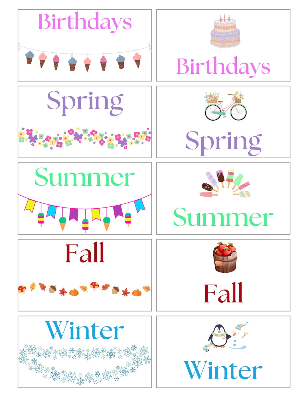 Holiday & Seasonal Decoration Labels: Printable Organization (PDF) - Etsy
