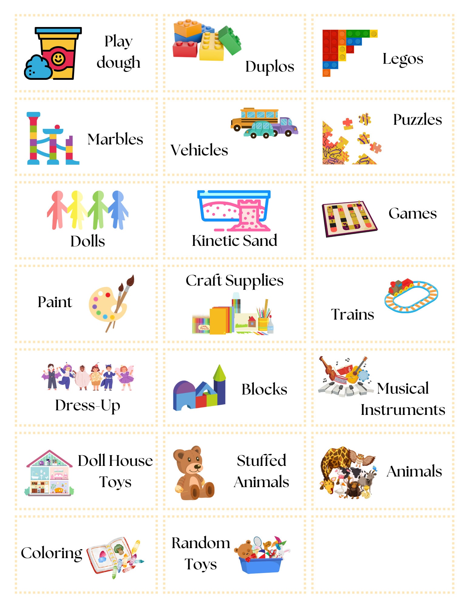 Toy Labels | Toy Bin Labels - Etsy