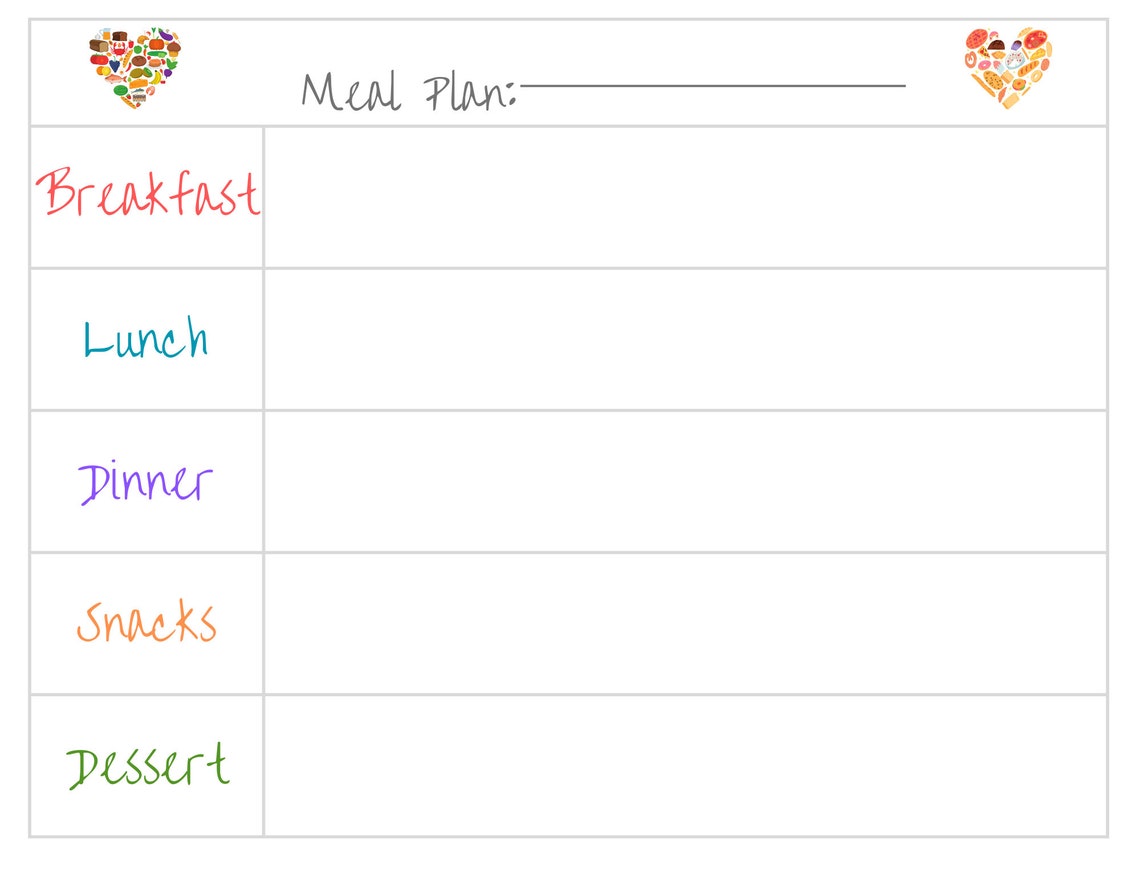 Meal Plan | Kids Meal Planning | Food Images | Family Meal Planning ...