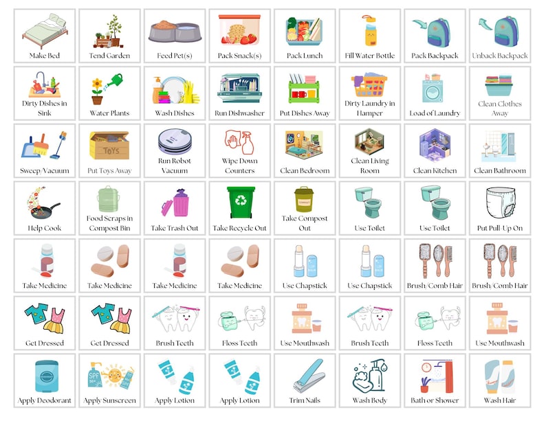 Routine Chart | Routine Cards | Kids Routines | Kids Calendar - Etsy