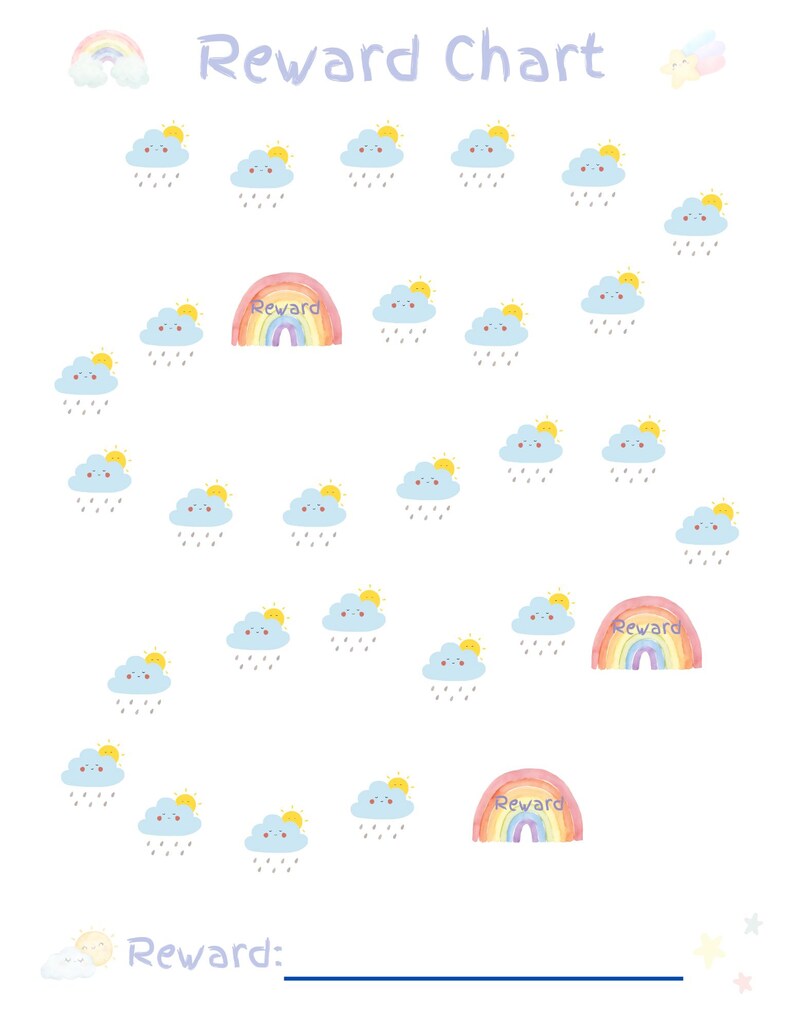 Potty Training Reward Chart | Kids Reward Chart | Toilet Training ...