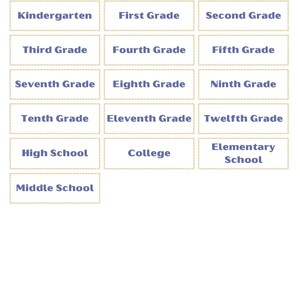 Grade File Labels | School Filing Labels - Etsy