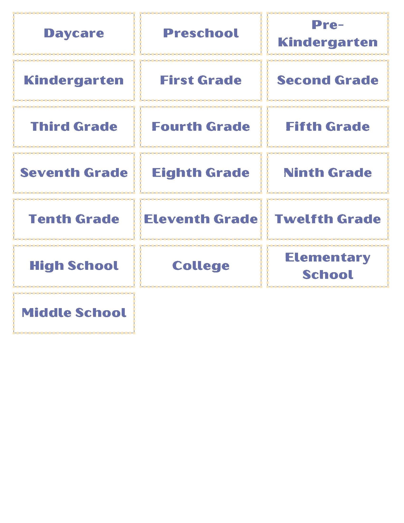 Grade File Labels | School Filing Labels - Etsy