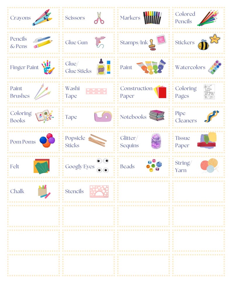 Craft Labels | Craft Supply Labels - Etsy