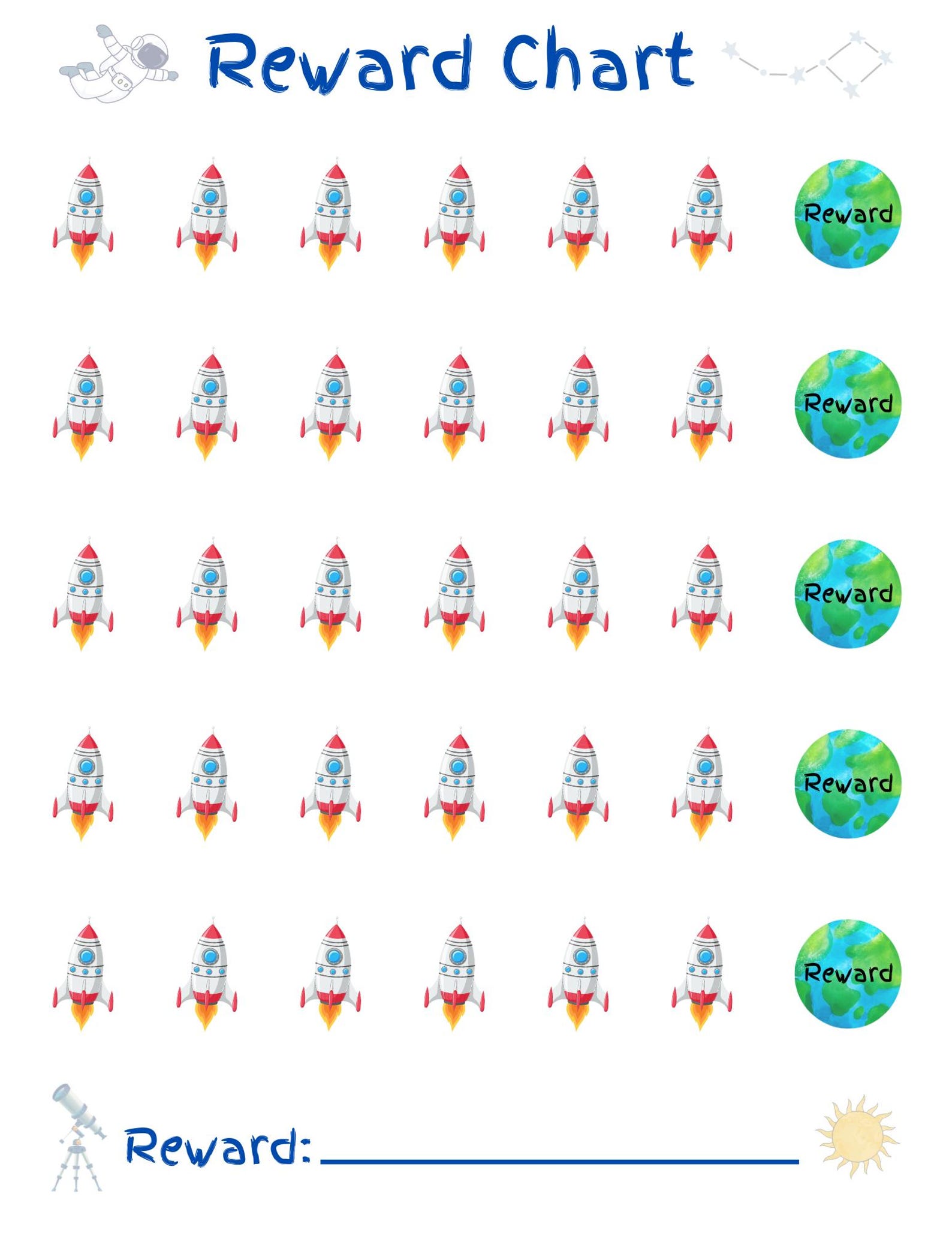 Potty Training Reward Chart | Kids Reward Chart | Toilet Training ...