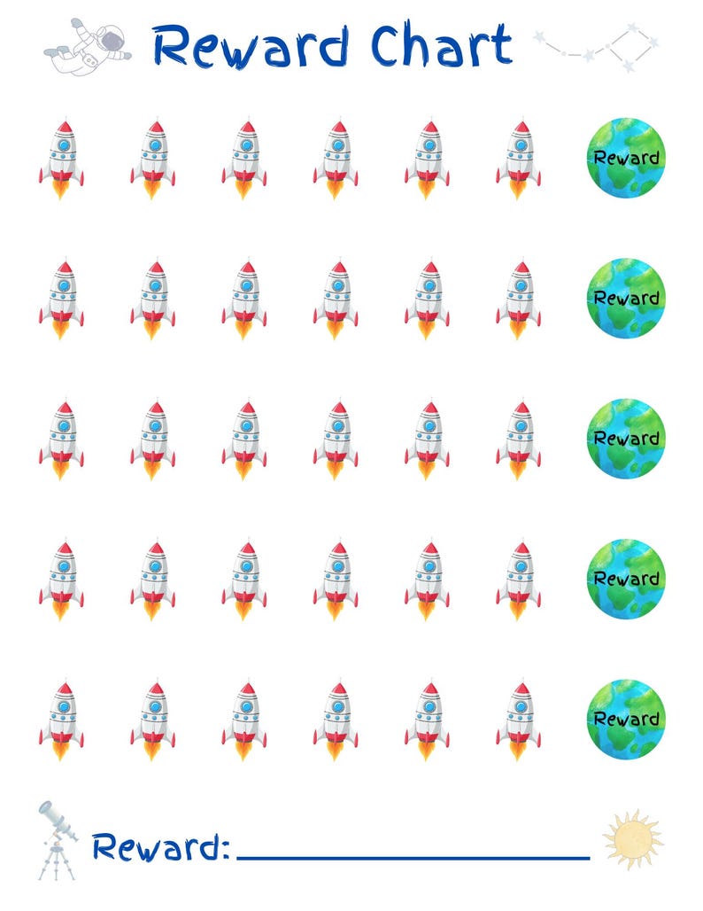 Potty Training Reward Chart | Kids Reward Chart | Toilet Training ...