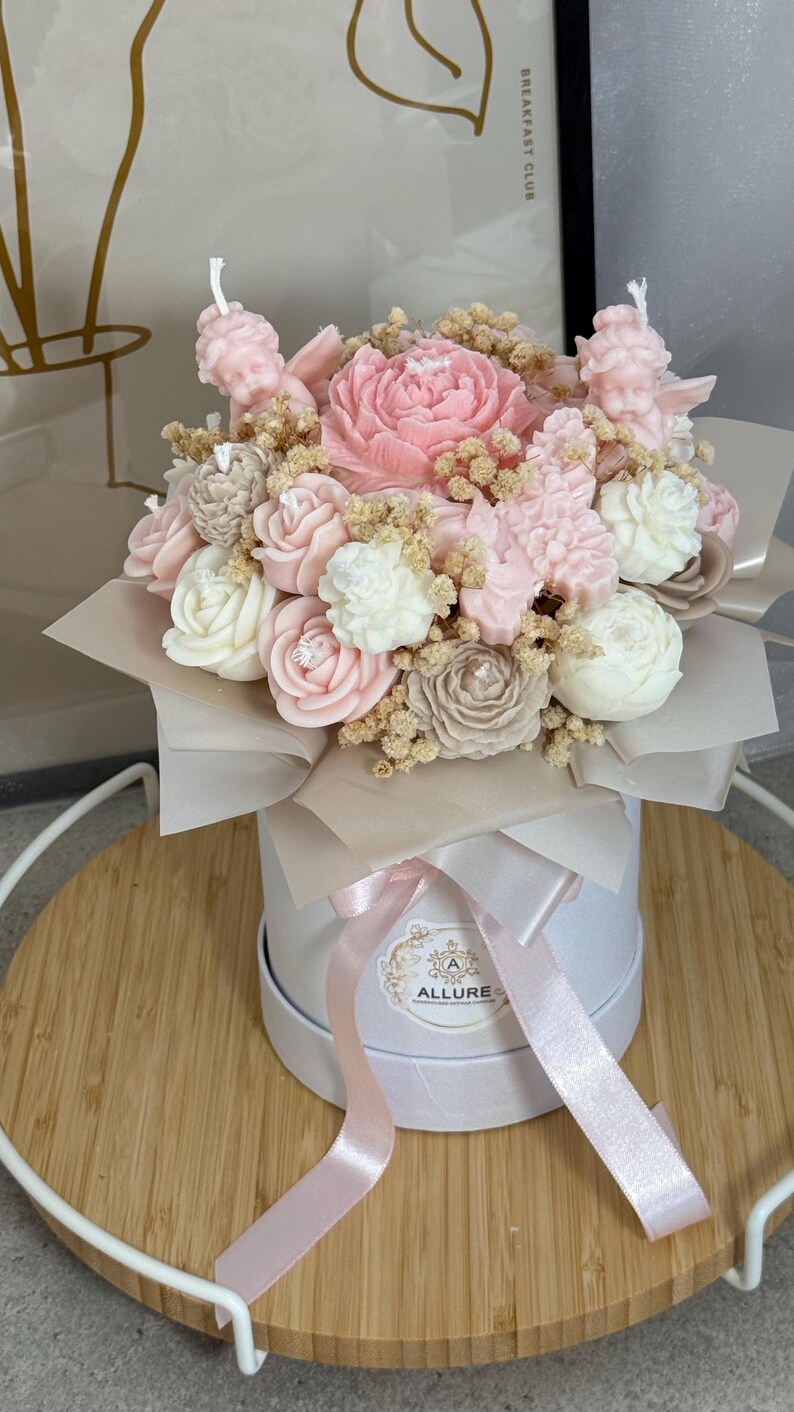 Luxury Candle Theme Bouquet, Welcome Baby Gift, Baby Shower Bouquet ...